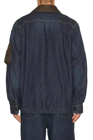 Sacai Denim X Nylon Twill Blouson - Blue
