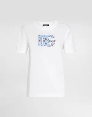 Dolce & Gabbana Jersey T-shirt With Dg Print Patch