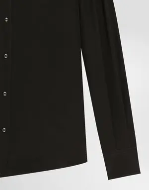 Dolce & Gabbana Silk Crêpe De Chine Martini Shirt - Black