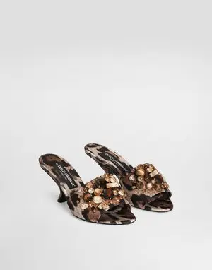 Dolce & Gabbana Leopard- Embellished Mules - Print