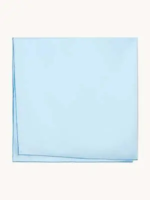 GWYN Brigid Silk Scarf | | Size - Light Blue Blue Border