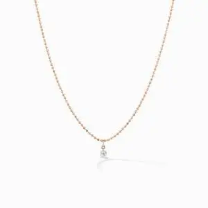 SOPHIE RATNER JEWELRY Pierced Diamond Ball Chain Necklace