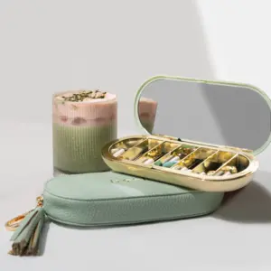 DOSEY 7-Day Pill Compact Sage (gold) 7-day + Purse