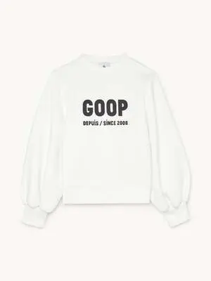 GWYN The Graphic Puff-sleeve Sweatshirt - Ivory
