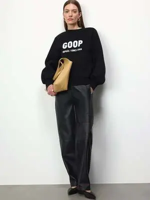 GWYN The Graphic Puff-sleeve Sweatshirt - Ivory