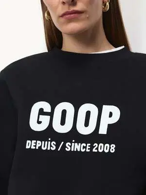 GWYN The Graphic Puff-sleeve Sweatshirt - Ivory