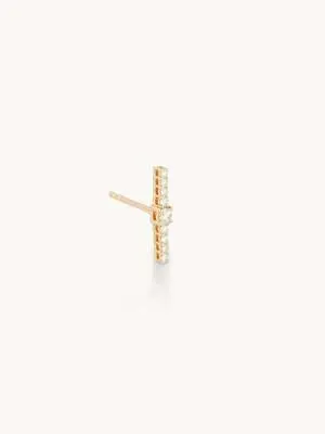 GWYN Balenger Diamond Bar Earring - Yellow Gold,white Diamonds
