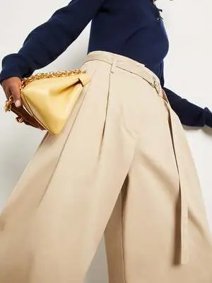GWYN Juju High-waisted Cropped Wide-leg Trousers