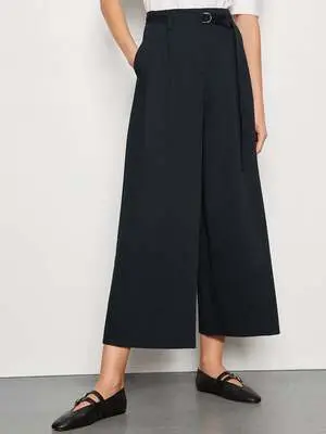 GWYN Juju High-waisted Cropped Wide-leg Trousers