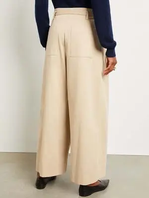 GWYN Juju High-waisted Cropped Wide-leg Trousers