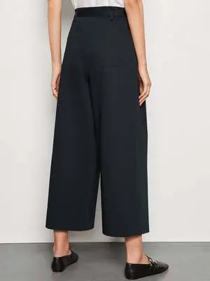 GWYN Juju High-waisted Cropped Wide-leg Trousers