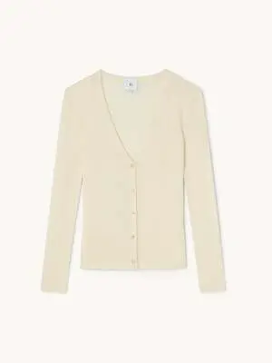 GWYN Sadie Cashmere-silk Cardigan - Ivory