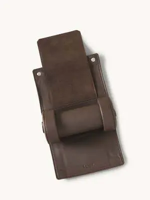 LORENZI MILANO Lambskin Watch Case - Brown Leather