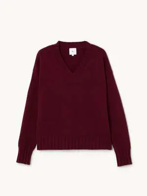GWYN Oversized V-neck Virgin Wool Sweater