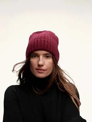 GWYN Ribbed Beanie - Ivory Mouline