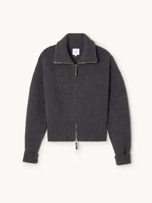 GWYN Adden Cashmere Zip-up Sweater