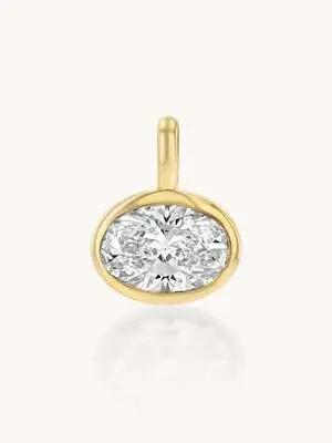REAL FINE STUDIO Signature Oval Diamond Pendant - One-color