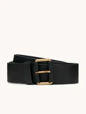 GWYN Classic Trouser Belt - Black,brushed Gold
