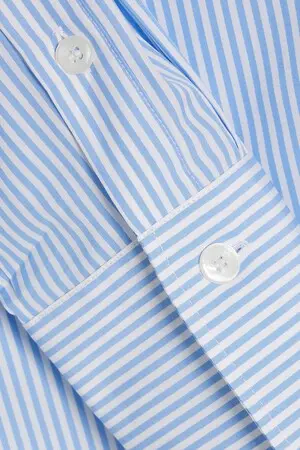 Another Tomorrow Striped Cotton-poplin Shirt