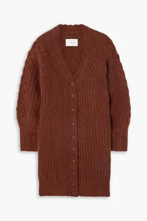 JOSLIN Moira Ribbed Merino Wool-blend Cardigan