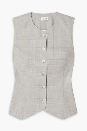 SALON 1884 Rideau Checked Wool Vest