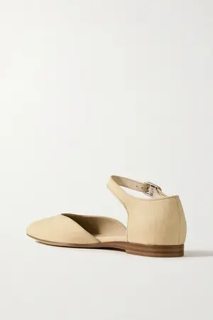 Le Monde Beryl Linen Mary Jane Ballet Flats - Beige