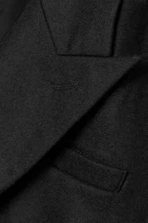 INTERIOR The Ren Double-breasted Wool-twill Blazer
