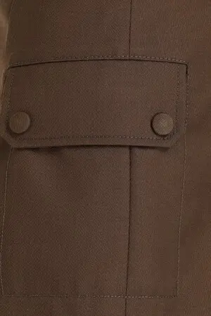 Sandro Pleated Drill Mini Skirt
