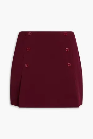Sandro Pleated Twill Mini Skirt