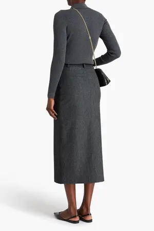Sandro Twill Midi Skirt
