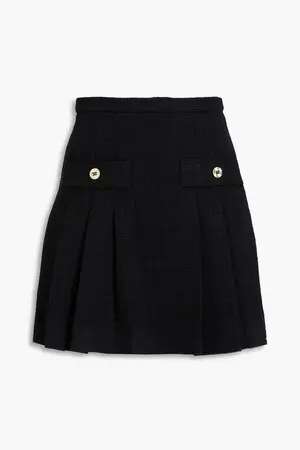 Sandro Pleated Tweed Mini Skirt