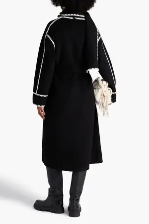 Maje Wool-blend Felt Coat