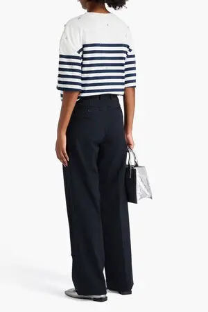 Sandro Twill Wide-leg Pants
