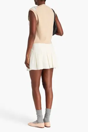 Maje Pleated Jersey Mini Skirt