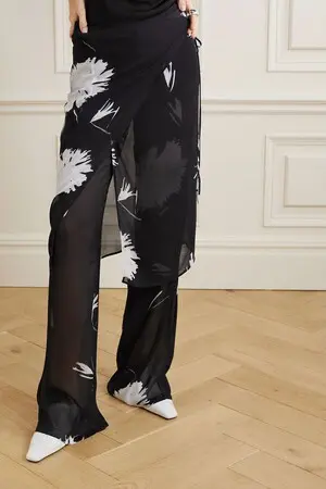Ioannes Floral-print Flared Pants