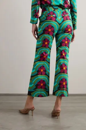 La DoubleJ Hendrix Cropped Floral Pants