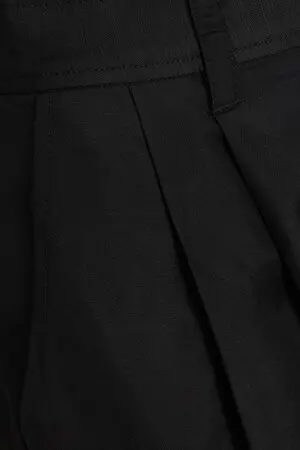ANINE BING Carrie Pleated Straight-leg Twill Pants