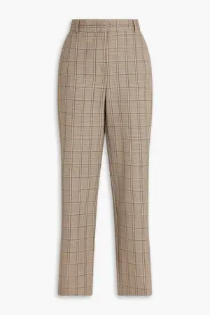 TOTEME Houndstooth Wool-tweed Wide-leg Pants