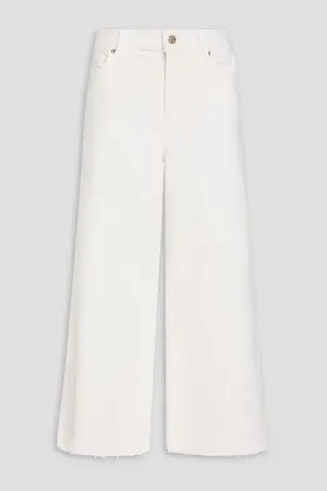 FRAME Le Palazzo High-rise Wide-leg Jeans - Ivory