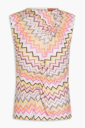Missoni Cutout Crochet-knit Top - Yellow
