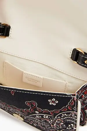 Zimmermann Leather-trimmed Paisley-print Canvas Crossbody Bag