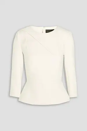 Roland Mouret Carron Fluted Crepe Top