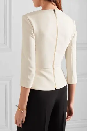 Roland Mouret Carron Fluted Crepe Top