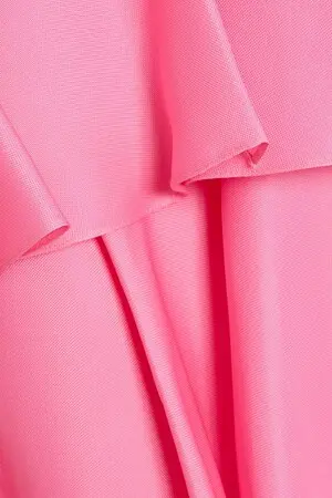 Carolina Herrera Strapless Tiered Silk Crepe De Chine Mini Dress