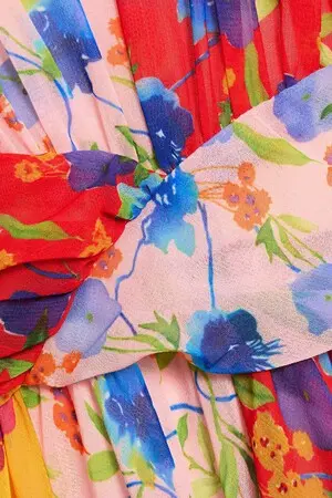 Carolina Herrera Floral-print Chiffon Halterneck Gown