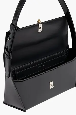 FERRAGAMO Glossed Leather Shoulder Bag