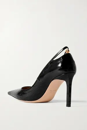TOM FORD Angelina Croc-effect Leather Point-toe Pumps - Black