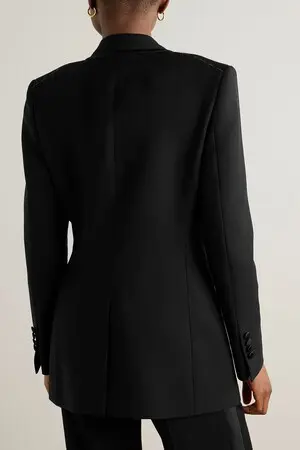 TOM FORD Double-breasted Wool-blend Blazer - Black