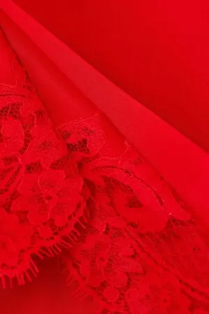 Stella McCartney Lace-trimmed Satin Midi Slip Dress - Red