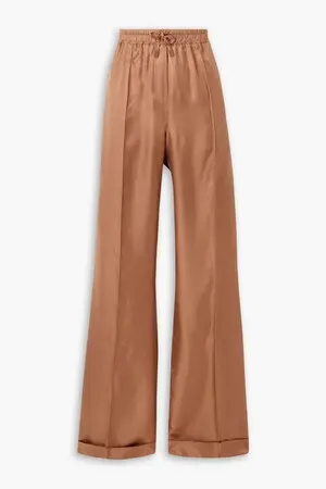 TOM FORD Silk-twill Wide-leg Pants